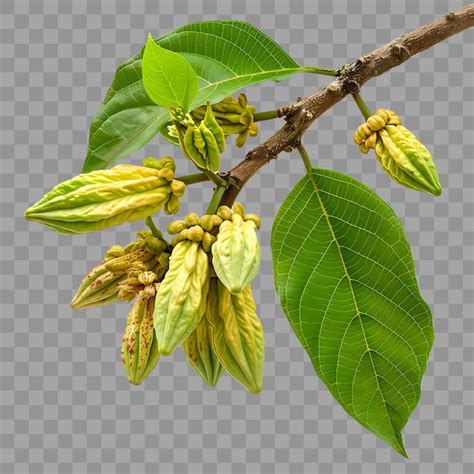 A Close Up Of The Buds Of A Tree With The Yellow Bud Premium Ai