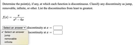 solved determine the point s if any at which each function is