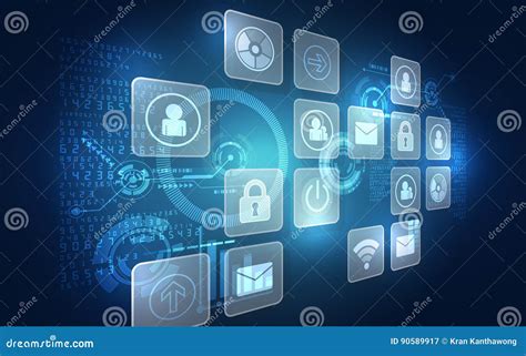 Vector Digital Technology Interface Abstract Background Stock Vector