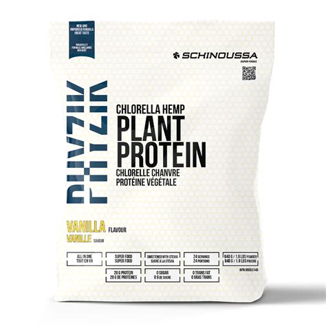 Schinoussa Chlorella Hemp Plant Protein Vanilla 840g Likecanada