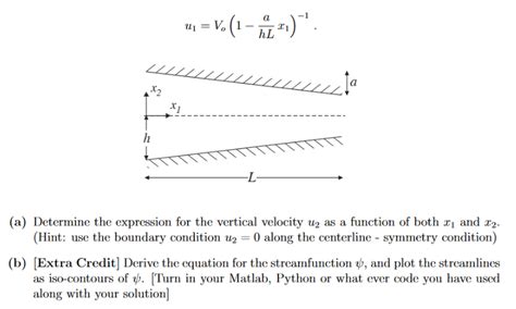 Consider Steady Incompressible Flow In A Converging
