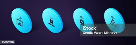 Isometric Wireless 안테나 스마트 세탁기 센서 및 창고 아이콘을 설정합니다 벡터 3차원 형태에 대한 스톡 벡터 아트 및 기타 이미지 Istock