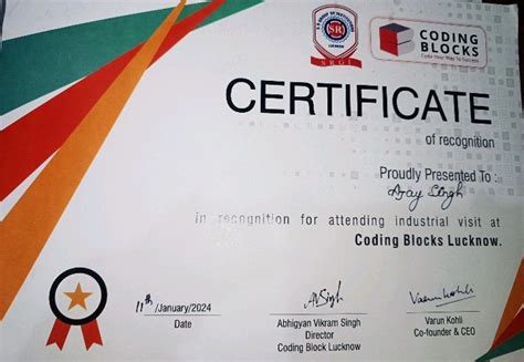 My Certificate Of Completion For Coding Blocks Ajay Singh Posted On