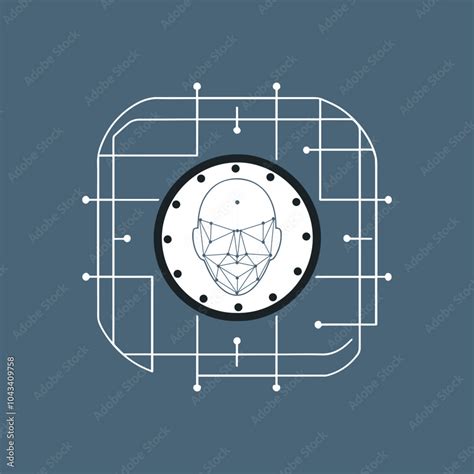 Face Recognition Icon Identity System Recognize Security Digital Scanner Verification And