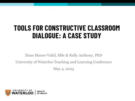 Pdf Tools For Constructive Classroom Dialogue A Case Study
