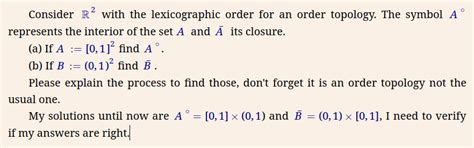 Solved Consider R With The Lexicographic Order For An Order