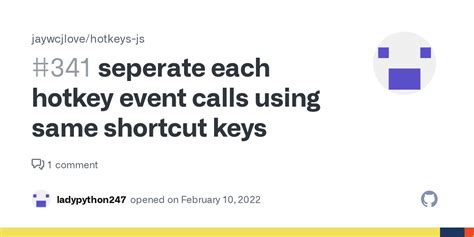 seperate each hotkey event calls using same shortcut keys · issue 341