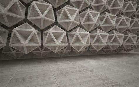 Premium Photo A Room With A Wall Made Of Concrete Blocks