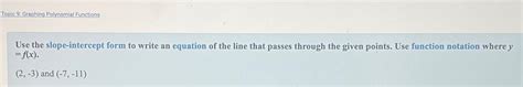 solved topic 9 graphing polynomial functionsuse the