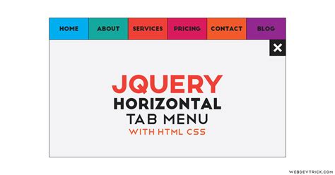 Horizontal Tab Menu With Jquery And Css Navigation Using Tabs