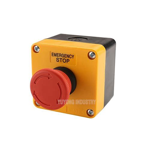 Emergency STOP Button N C Switch With DC Power Cable Emergency STOP Button N C Switch With DC