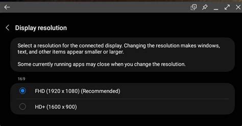 samsung dex external display resolution samsung members