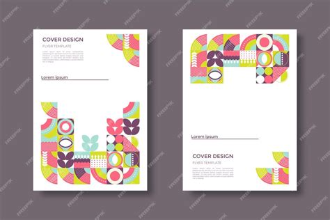 추상적 인 기하학적 모양 패턴 Bauhaus 최소한의 예술 디자인 배경 현대 원형 삼각형 및 사각형 Bauhaus 패턴 배경 포스터 및 유행을 커버 무료 벡터