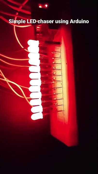 shorts simple led chaser using arduino diy electronics youtube