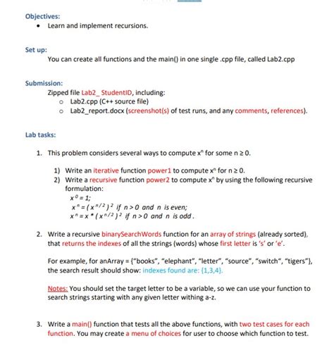 Solved Submission Zipped File Lab StudentID Including Chegg