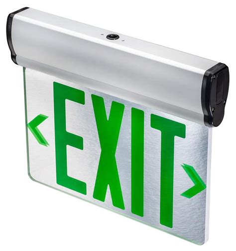 TOPAZ ESEL DFS GMR B 6PK LED GREEN EDGELIT EXIT SIGN MIRROR Gordon