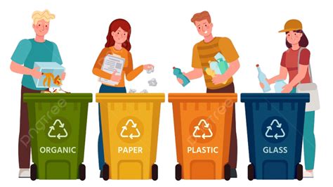 Garbage Sorting Vector Hd Png Images People Sorting Garbage Waste Eco