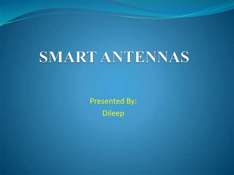 Smart Antenna Powerpoint Slides Learnpick India