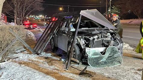 Driver Trapped After Vehicle Smashes Through Bus Stop Kvia