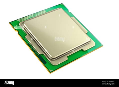 CPU Computer Processor Unit D Rendering Isolated On White Background Stock Photo Alamy
