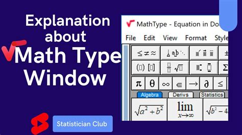 explain mathtype window youtube