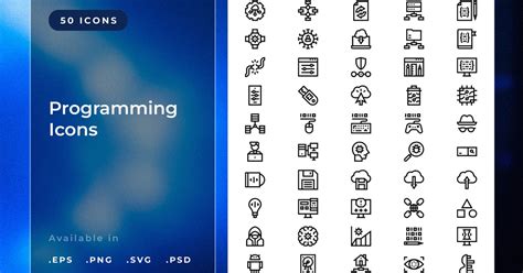 Programming Icons Icons Ft Analysis And Artificial Envato
