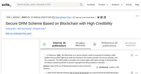 Citation Report Secure Drm Scheme Based On Blockchain With High