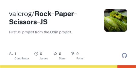 Github Valcrogrock Paper Scissors Js First Js Project From The Odin Project
