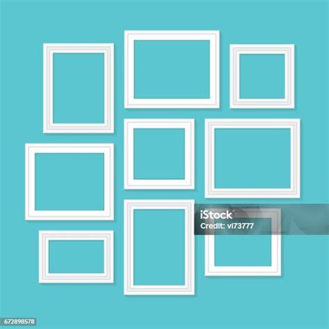 프레임 템플릿 그림 및 사진에 대 한 설정입니다 격리 된 벡터입니다 형판에 대한 스톡 벡터 아트 및 기타 이미지 형판 0명 3차원 형태 Istock