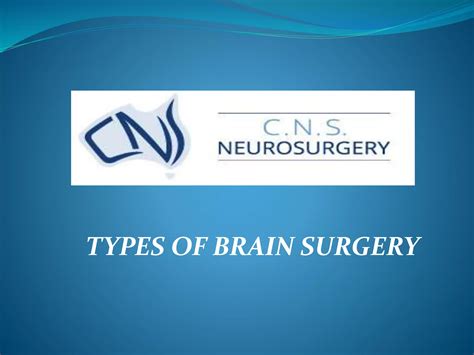 Different Types Of Brain Surgery Pptx