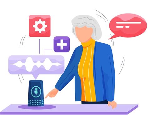 Premium Vector Voice Assistant Software Agent Perform Tasks For User