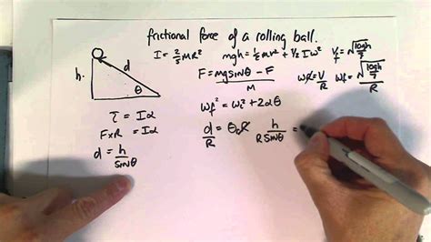 Friction On A Ball Rolling Down A Slope Youtube
