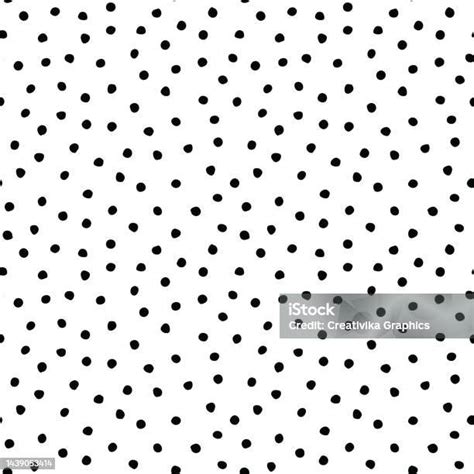 Hand Drawn Uneven Specks Spots Blobs Seamless Pattern Chaotic Stains Dots Of Different Size