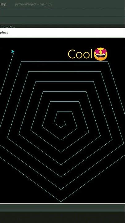 Draw Spiralling Polygon 🤩 Using Python Turtle Shorts Shortvideo Short Python Pythonturtle