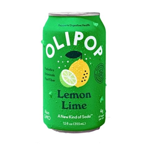 Olipop Lemon Lime Prebiotic Soda 12 Fl Oz Can Target