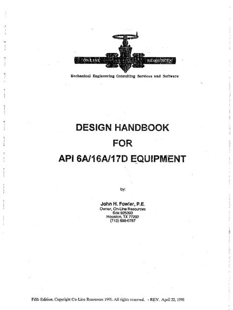 Api 6a Design Handbook Pdf