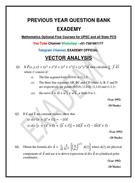vector analysis pdf curvature mathematical objects
