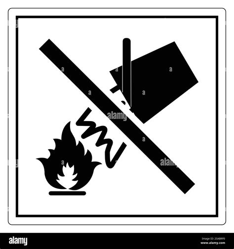 Cautionary Sign Indicating The Prohibition Of Fire And Flame Near
