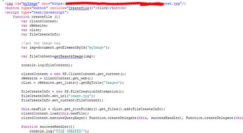 on button click get image from sharepoint page and save it to