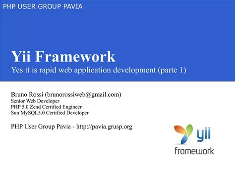 Yii Framework Yes It Is Rapid Web Application Development Parte 1 Ppt