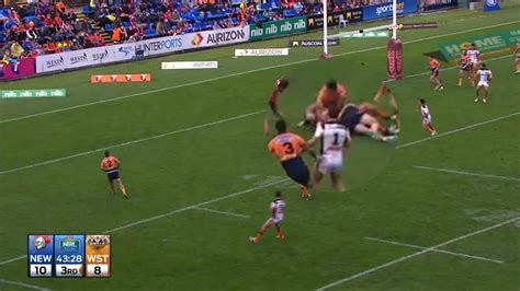 David Faalogo Attacks Head Of Liam Fulton Round 13 2014 Youtube