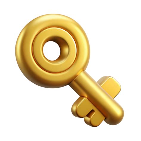 Magnificent Contemporary Data Encryption Key Icon Gold Ornate Cutout High Resolution 57410045 Png