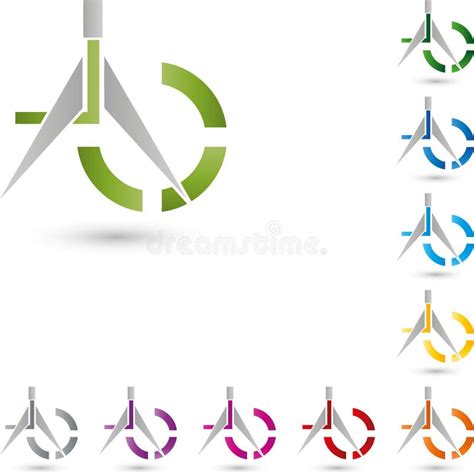 Compass Drawing Tool And Circle Tool Logo Stock Vector Illustration Of Buildings Building