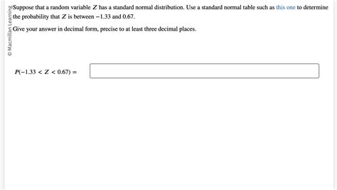 solved an ﻿suppose that a random variable z ﻿has a