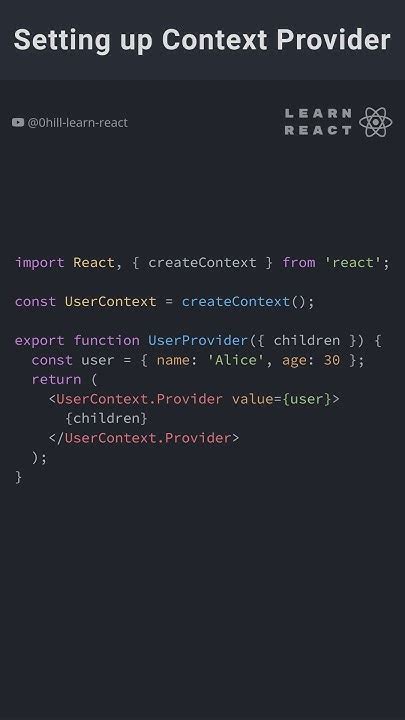 Setting Up Context Providers In React Coding Programming Frontend