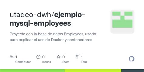 Github Utadeo Dwhejemplo Mysql Employees Proyecto Con La Base De