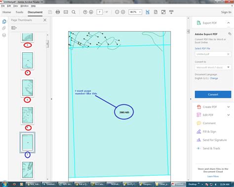 arcgis desktop setting pdf page numbers names when created by export