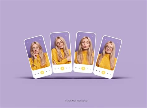 Uiux 제품 쇼케이스 3d 렌더를 위한 사용자 정의 가능한 디자인으로 브랜드가 없는 스마트폰 세트 모형 프리미엄 Psd 파일