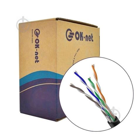 ᐉ Віта пара Ok Net КПП ВП 100 Utp кат 5е 4х2х0 51 бухта 305м Utp мідь зовнішній • Краща