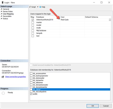 Как создать пользователя в Sql Server